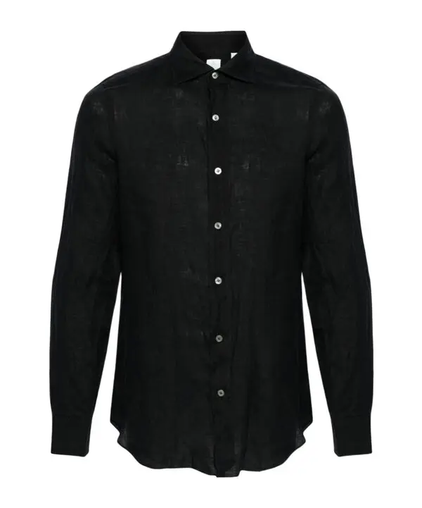 FINAMORE 1925 Button-down Shirt - Black