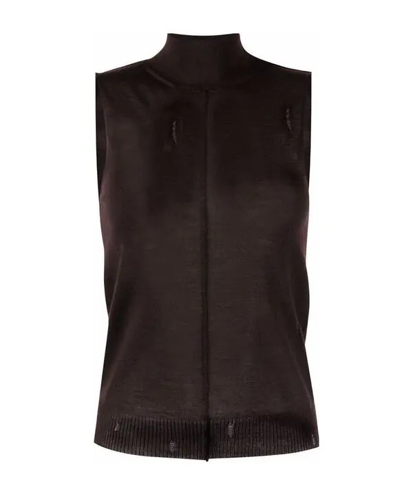 Amiri High Neck Cashmere Vest