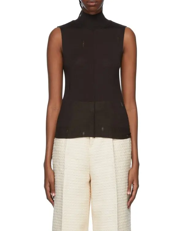 Amiri High Neck Cashmere Vest