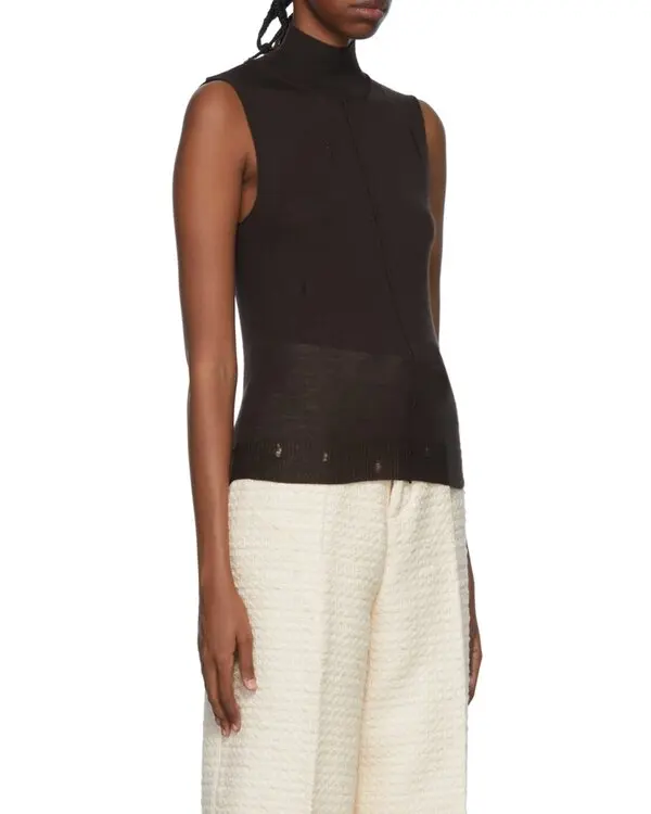 Amiri High Neck Cashmere Vest