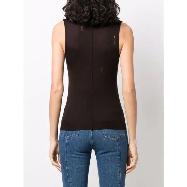 Amiri High Neck Cashmere Vest