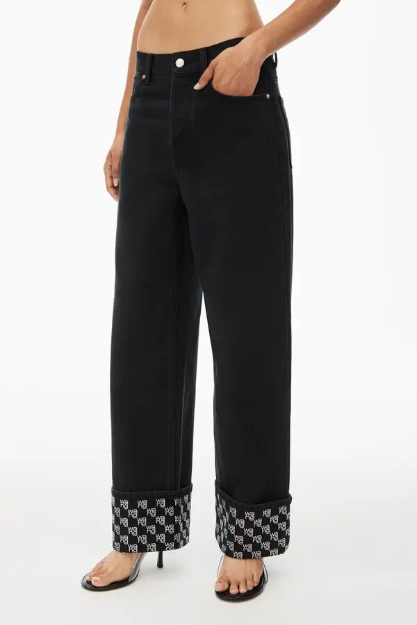 Alexander Wang Monogram Detailed Jeans