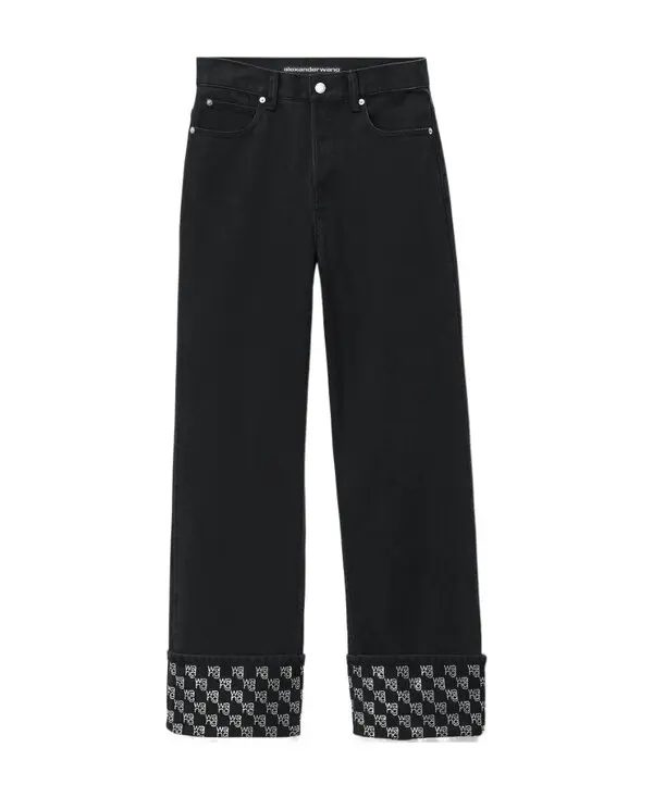 Alexander Wang Monogram Detailed Jeans - Black