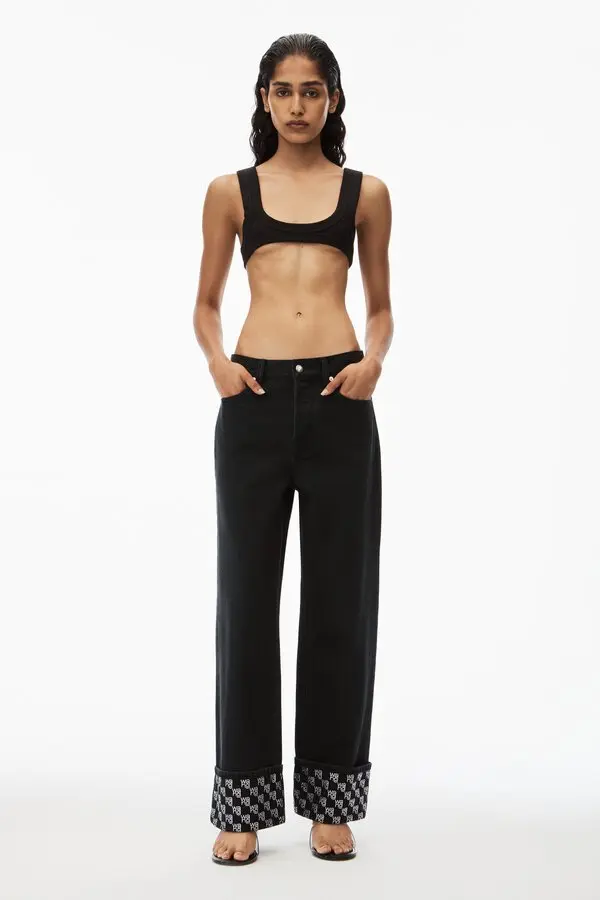 Alexander Wang Monogram Detailed Jeans - Black