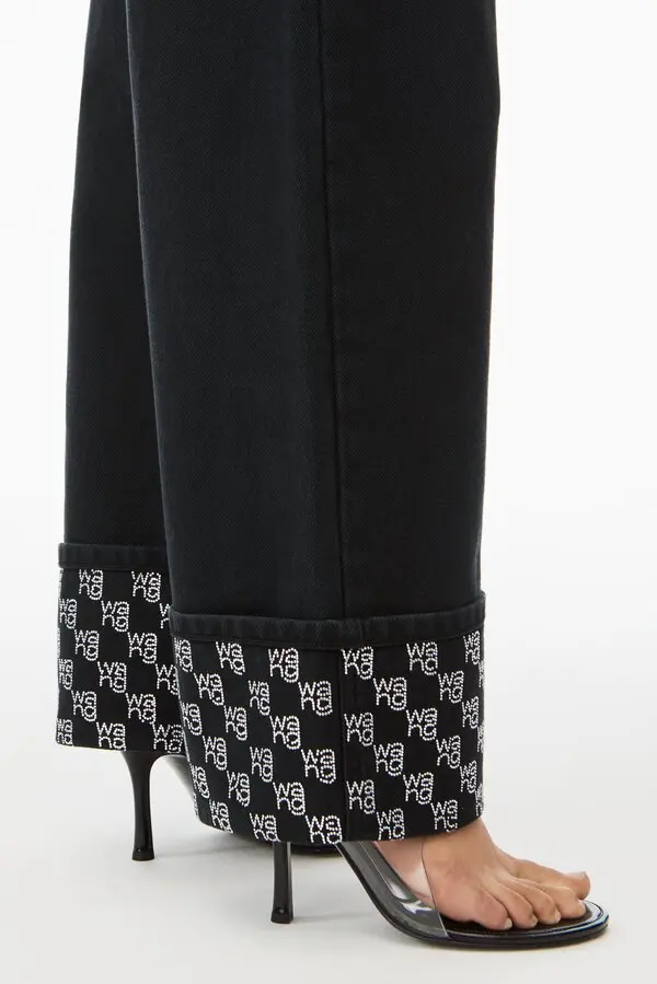 Alexander Wang Monogram Detailed Jeans - Black