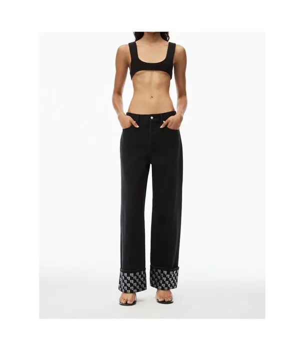 Alexander Wang Monogram Detailed Jeans - Black