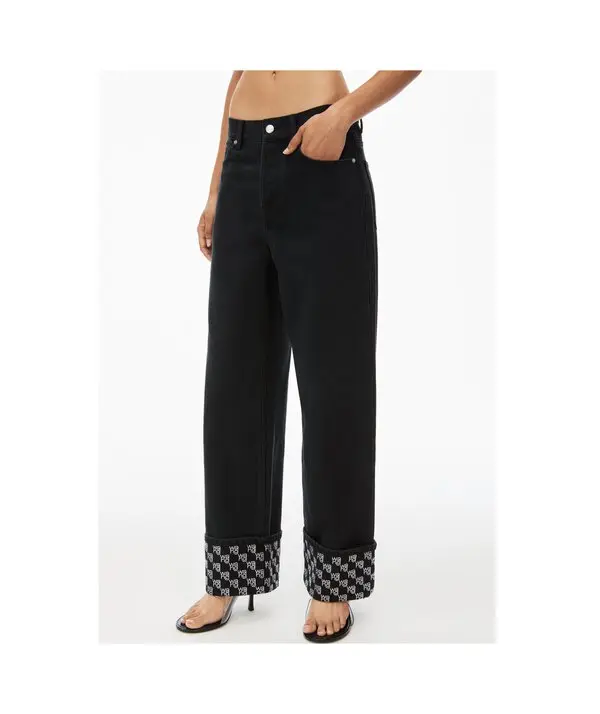 Alexander Wang Monogram Detailed Jeans - Black