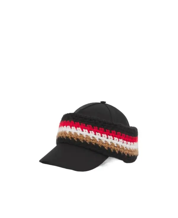 Burberry Curved Peak Knitted Baseball Hat