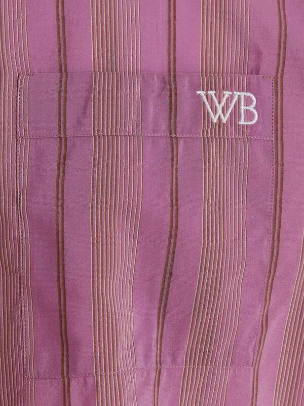 WALES BONNER Striped Short-sleeved Shirt