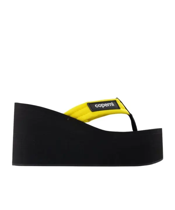 Coperni Wedge Sandals - Black And Yellow
