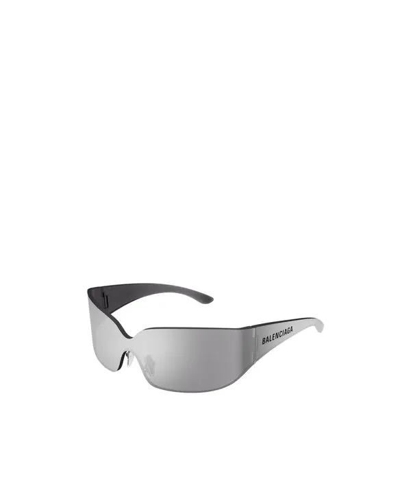 Balenciaga Shield Frame Sunglasses - Silver-silver-silver