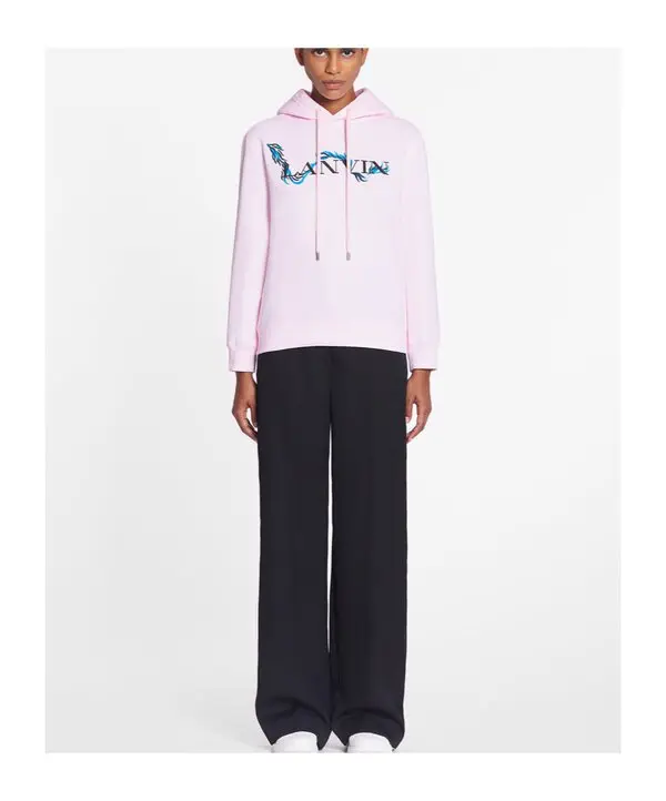 LANVIN Dragon Print Logo Hoodie