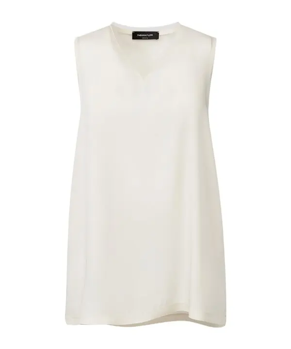 Fabiana Filippi Envers Satin Vest Top - White