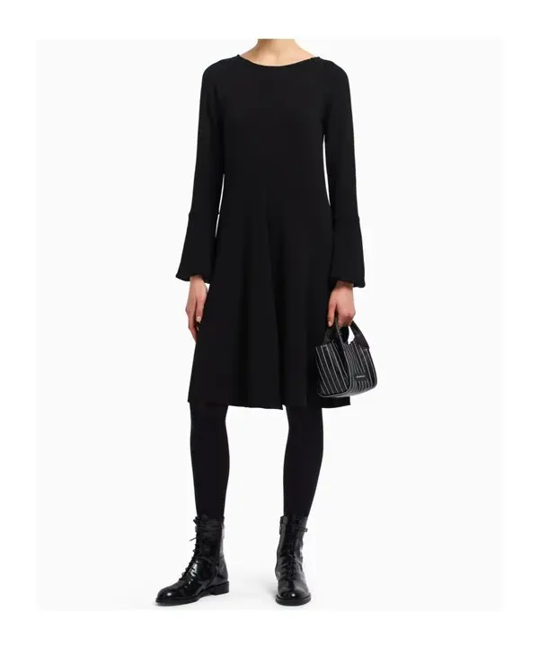 Emporio Armani Flared Dress With Padded Cuffs