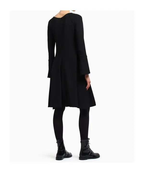 Emporio Armani Flared Dress With Padded Cuffs