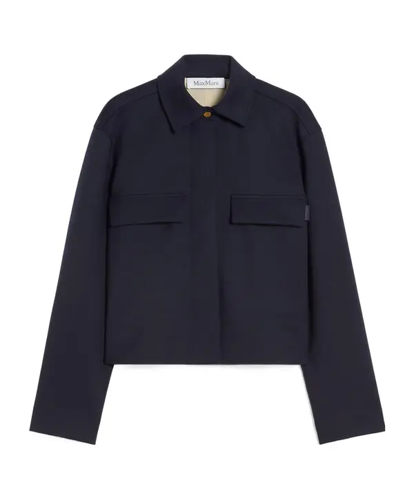 Max Mara Milan Jersey Jacket - Navy Blue