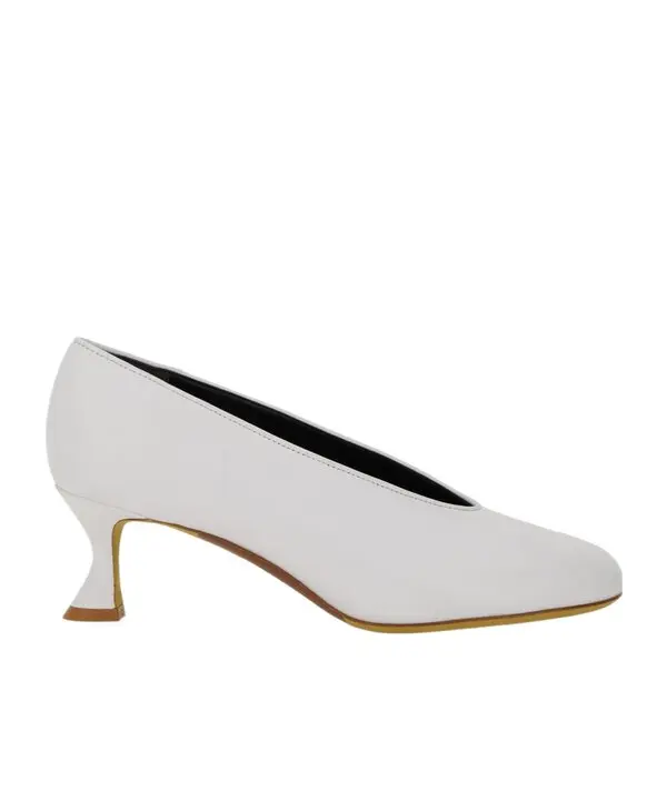 Moschino Round Toe Stiletto Pumps - White