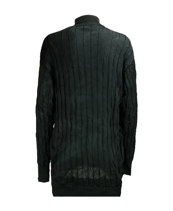 Balenciaga Creased Turtleneck Knit Jumper With Atelier Crest Embroidery