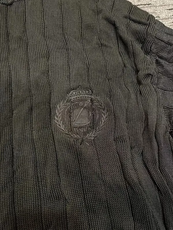 Balenciaga Creased Turtleneck Knit Jumper With Atelier Crest Embroidery