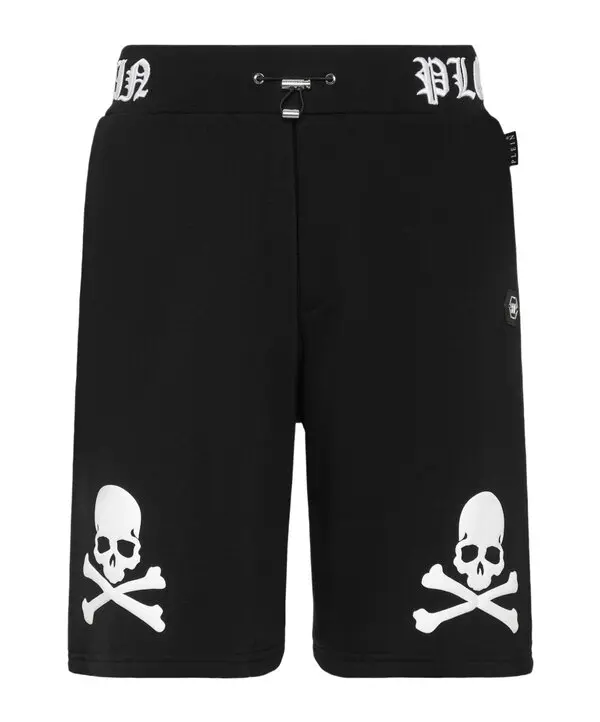 Philipp Plein Skull Printed Drawstring Track Shorts