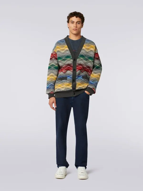 Missoni Zigzag V-neck Cardigan - Black