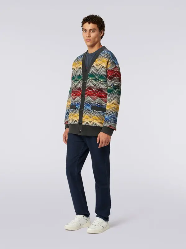 Missoni Zigzag V-neck Cardigan - Black
