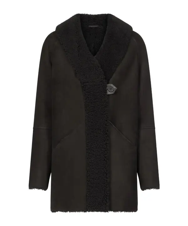 Loulou De Saison Isak Shearling Coat - Black