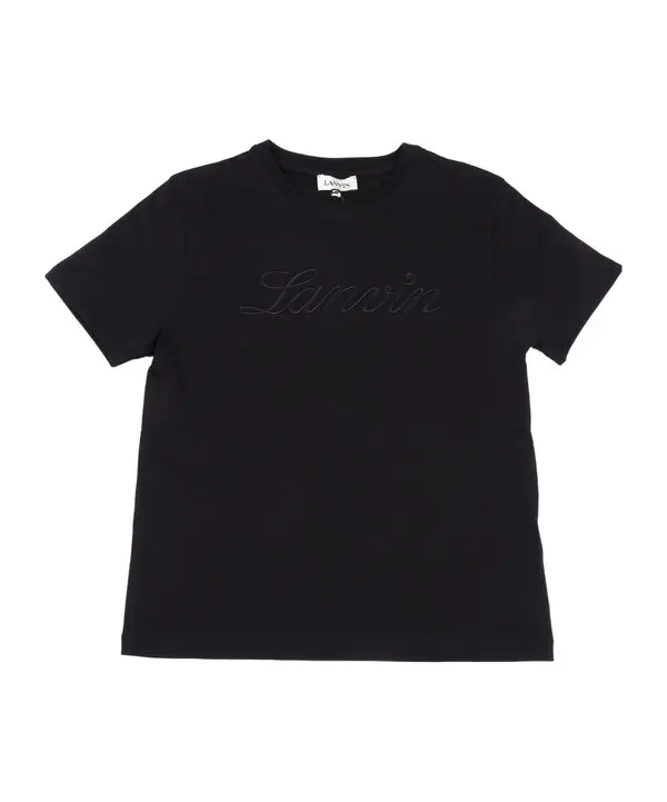 LANVIN Logo Embroidered Round Neck T-shirt