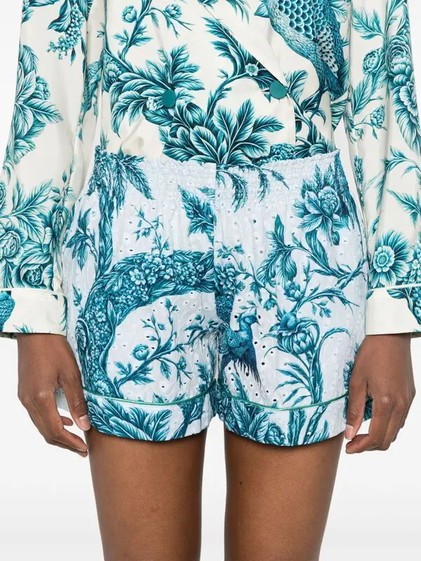 F.R.S FOR RESTLESS SLEEPERS Printed Shorts With Piping Trim