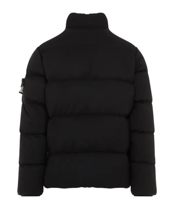Stone Island Zipped Padded Jacket With Logo Patch