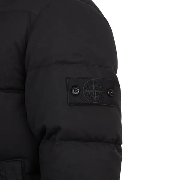 Stone Island Zipped Padded Jacket With Logo Patch