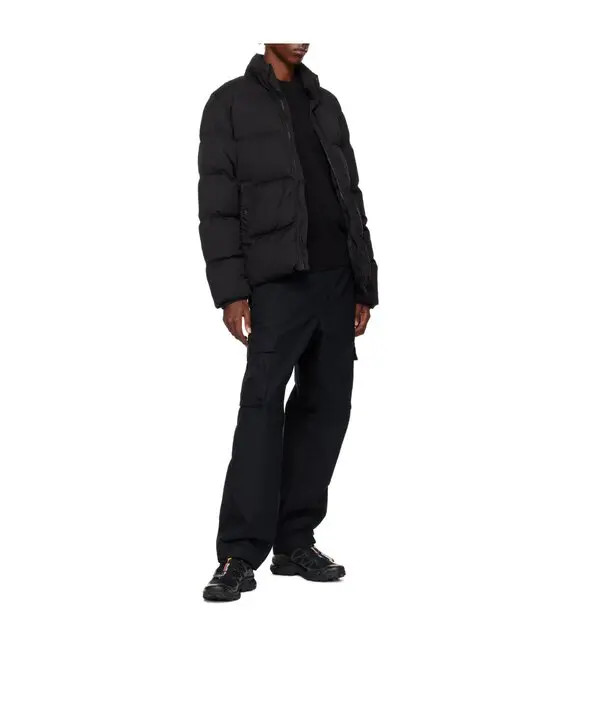Stone Island Zipped Padded Jacket With Logo Patch