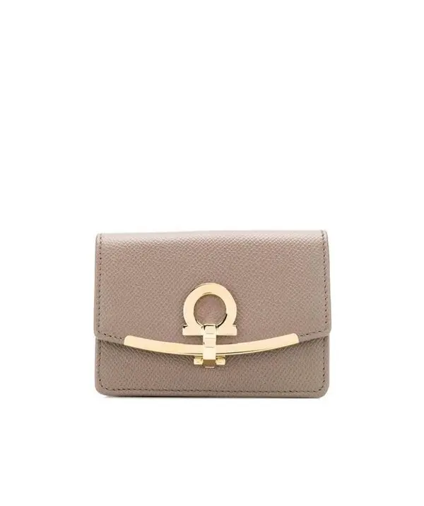 FERRAGAMO Gancini Card Case - Gray
