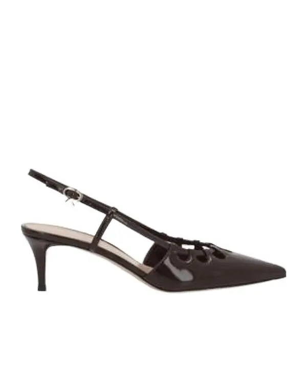 GIANVITO ROSSI Pointed Toe Slingback Pumps - Black
