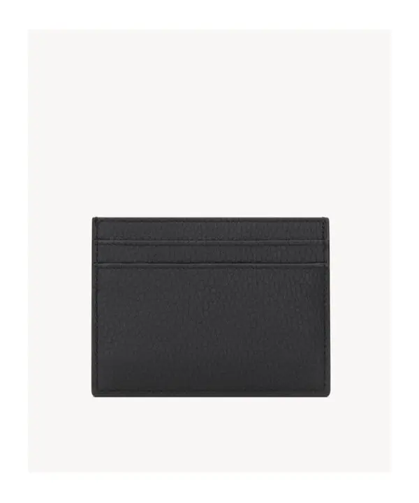 Saint Laurent Tiny Cassandre Card Case - Black