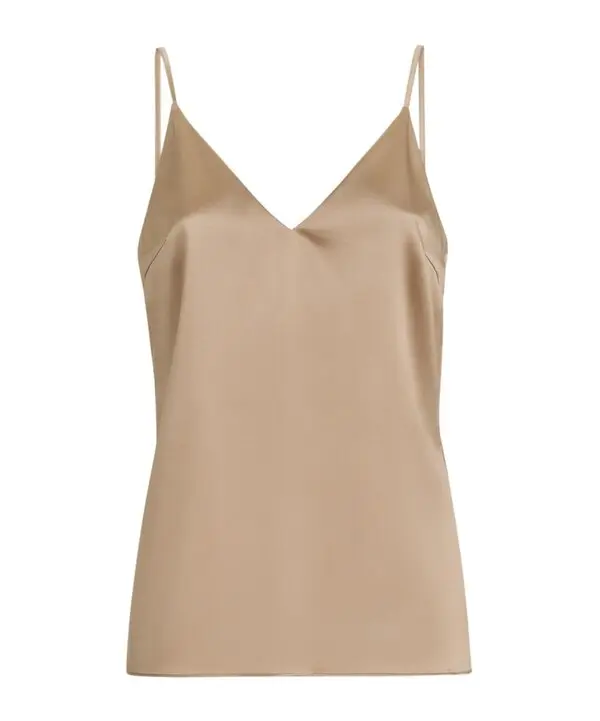 Brunello Cucinelli Sleeveless V-neck Top - Beige