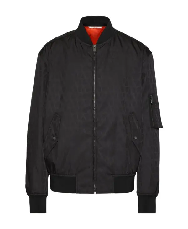 Valentino Garavani Toile Iconographe Jacquard Zip-up Bomber Jacket