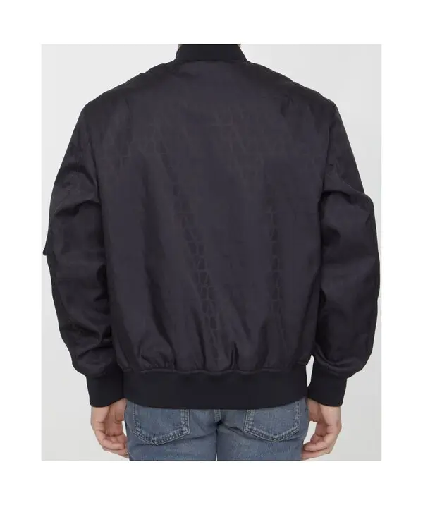 Valentino Garavani Toile Iconographe Jacquard Zip-up Bomber Jacket