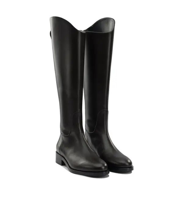 AeydĒ Hector Leather Knee High Boots - Black
