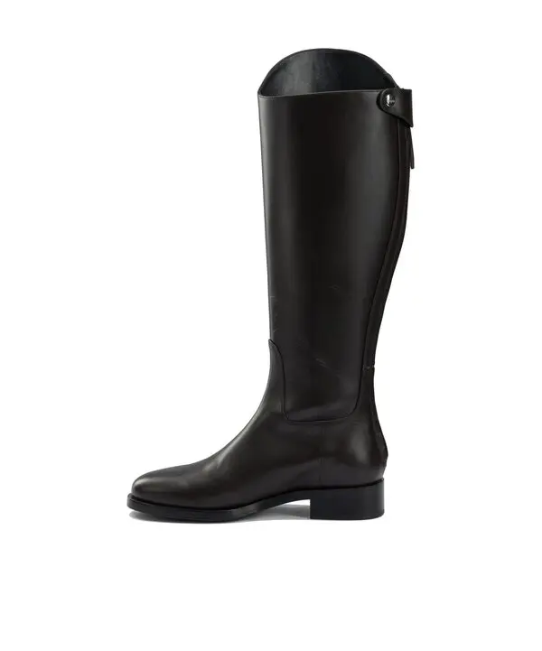 AeydĒ Hector Leather Knee High Boots - Black