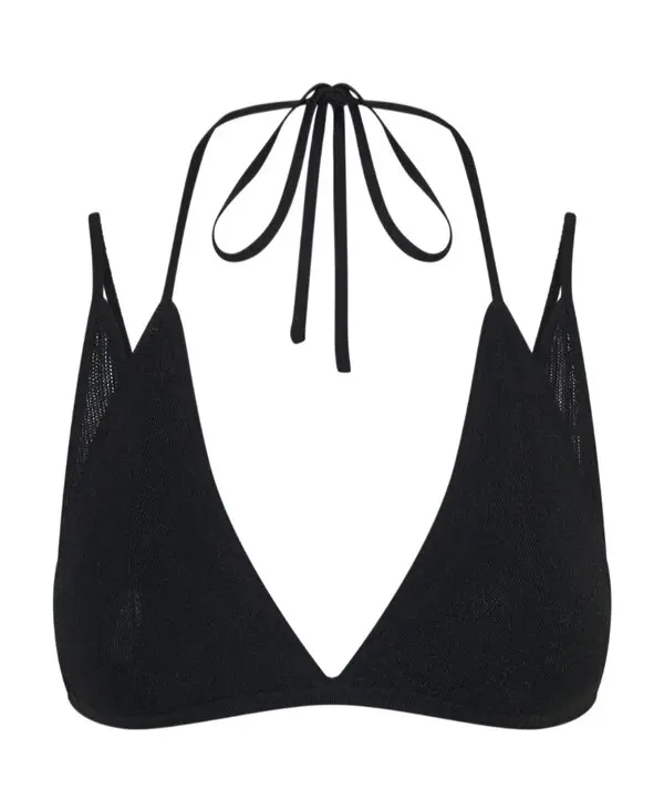 DION LEE Butterfly-style Mesh Bra - White