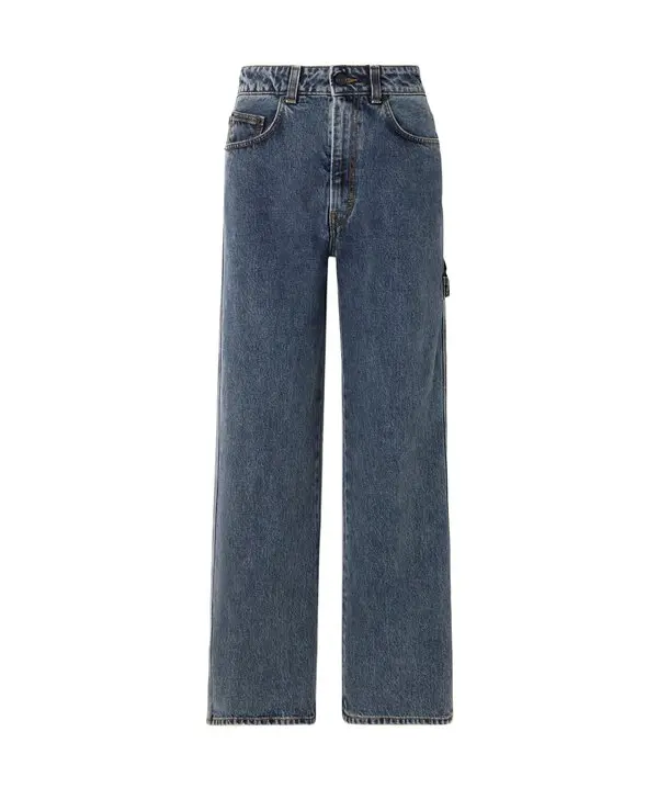 HAIKURE High-waisted Wide-leg Jeans - Blue