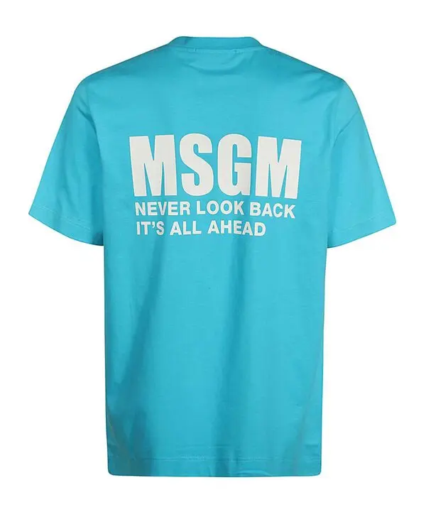 MSGM Logo Printed Crewneck T-shirt