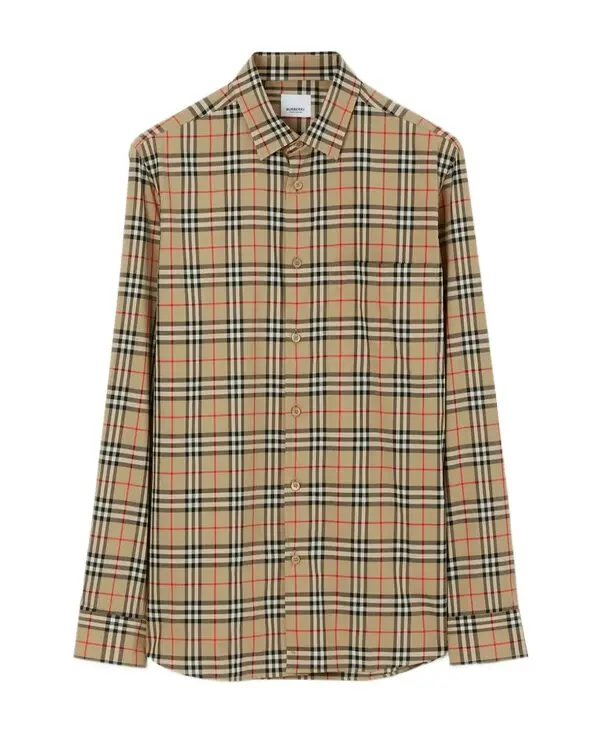 Burberry Long Sleeved Checked Buttoned Shirt