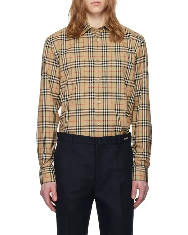 Burberry Long Sleeved Checked Buttoned Shirt