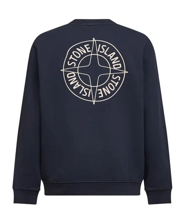 Stone Island Logo Printed Crewneck Sweatshirt