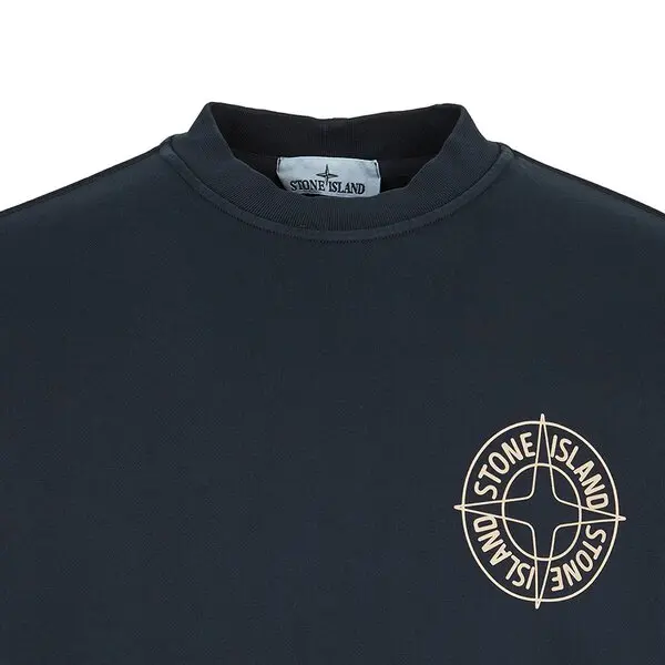 Stone Island Logo Printed Crewneck Sweatshirt
