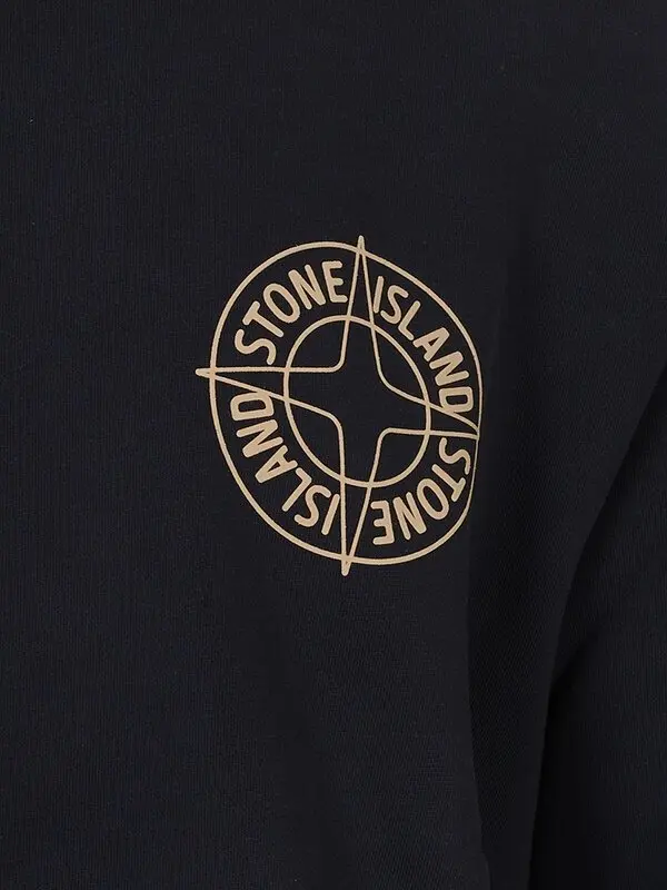 Stone Island Logo Printed Crewneck Sweatshirt