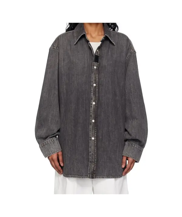 Stella McCartney Long-sleeved Denim Shirt - Black