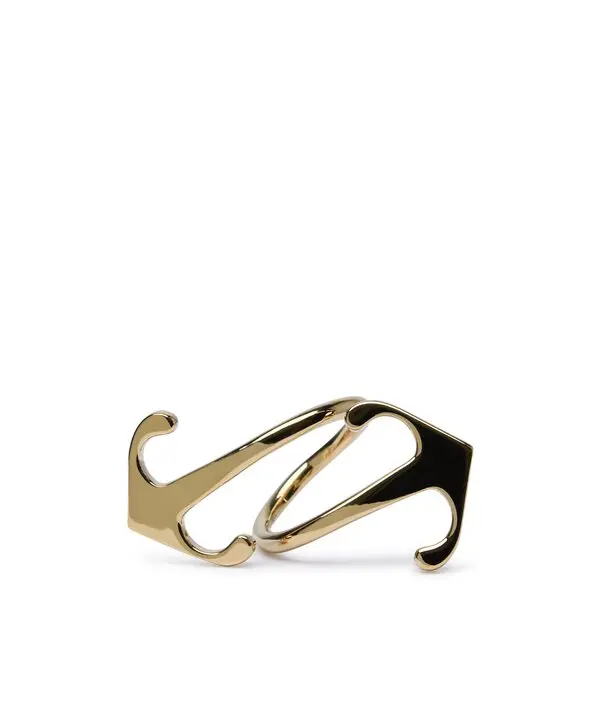 Off-White Mono Arrow Logo Engraved Ring - Yellow